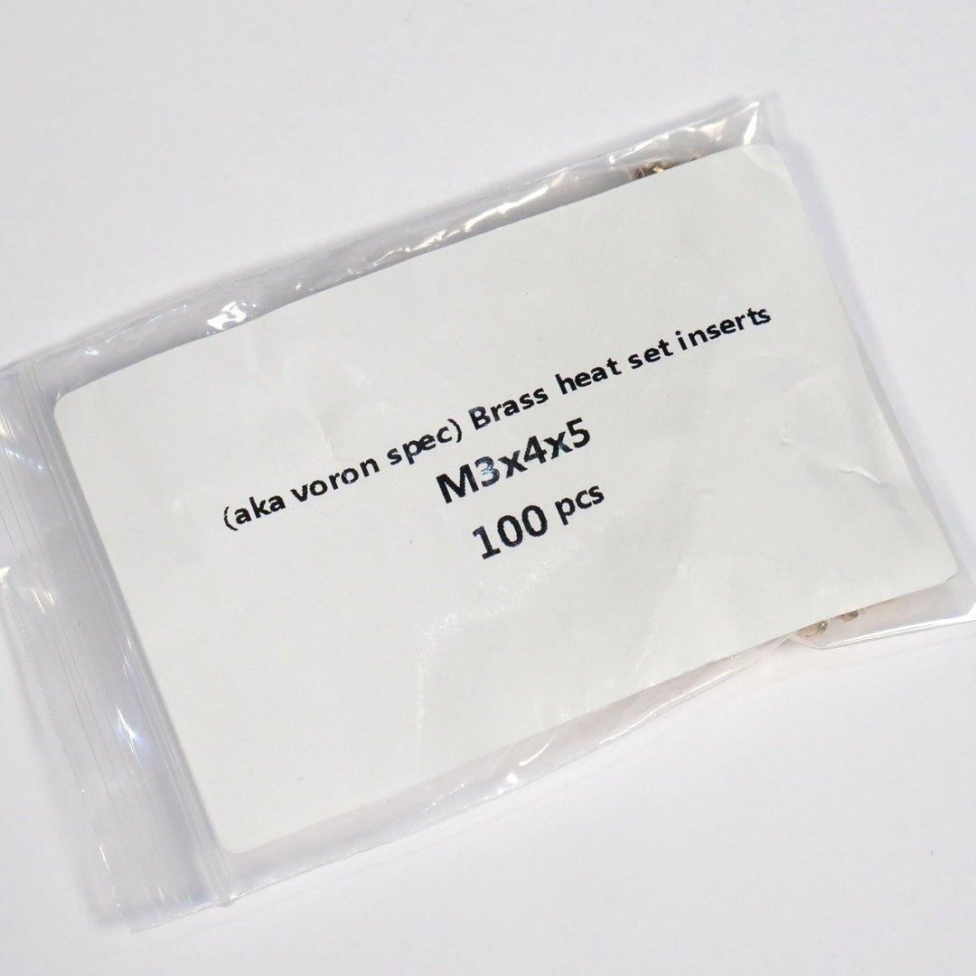 Voron Spec Heat Set Inserts M3x5x4mm – Vector 3D